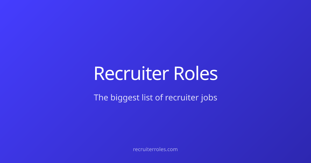 Recruiter Jobs | The Job Board for Recruiters | Recruiter Roles
